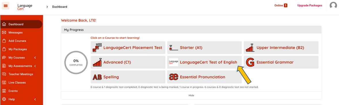 How do I book my LTE?