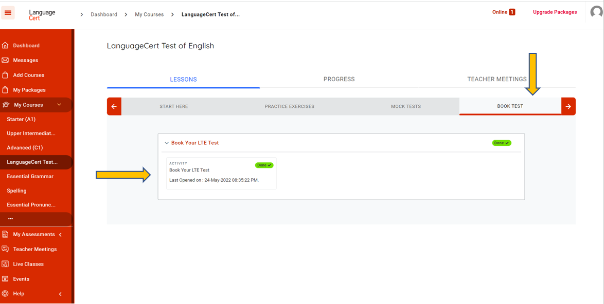 How do I book my LTE?