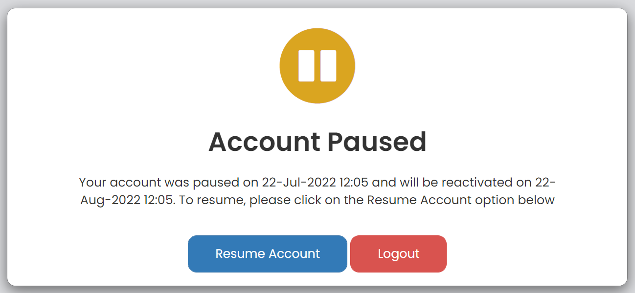 Can I pause my account?