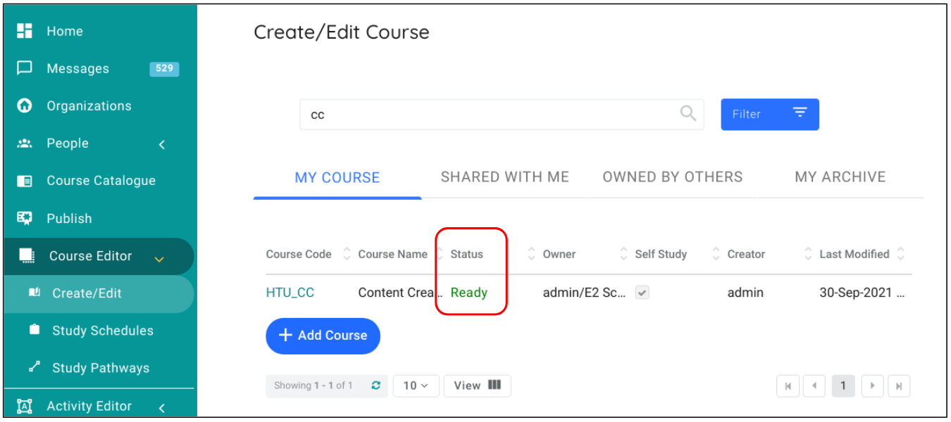 Locked Courses - Admin
