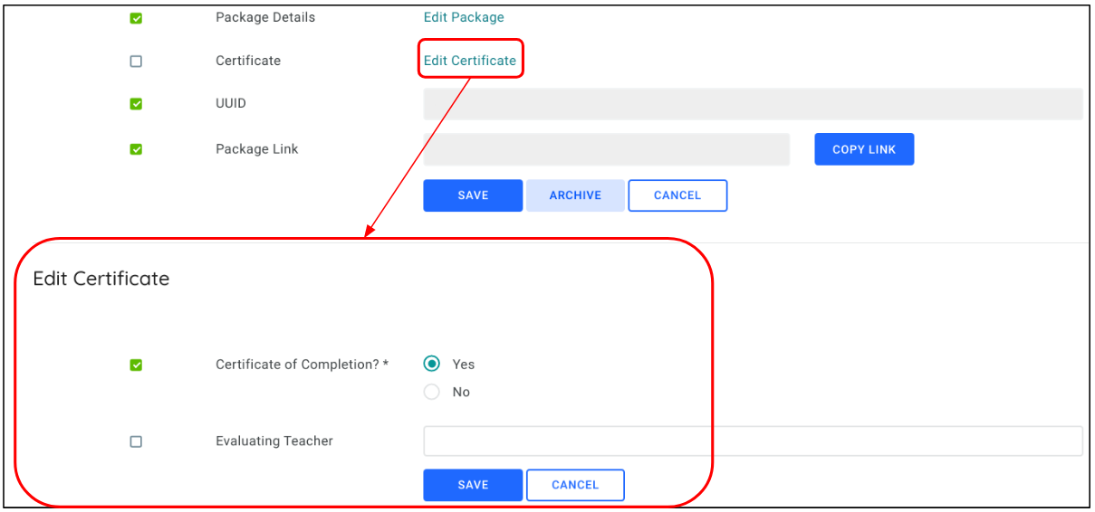 Teacher - Assign a Certificate