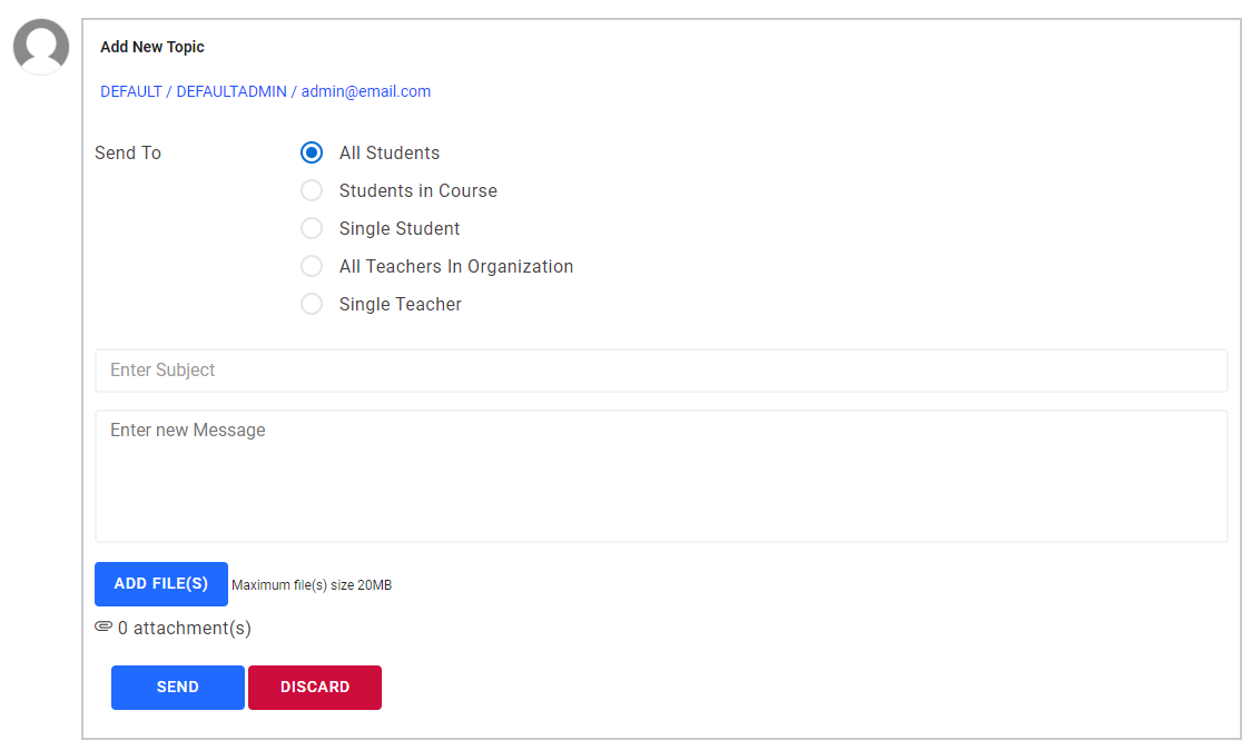 Messages | E2 Platform