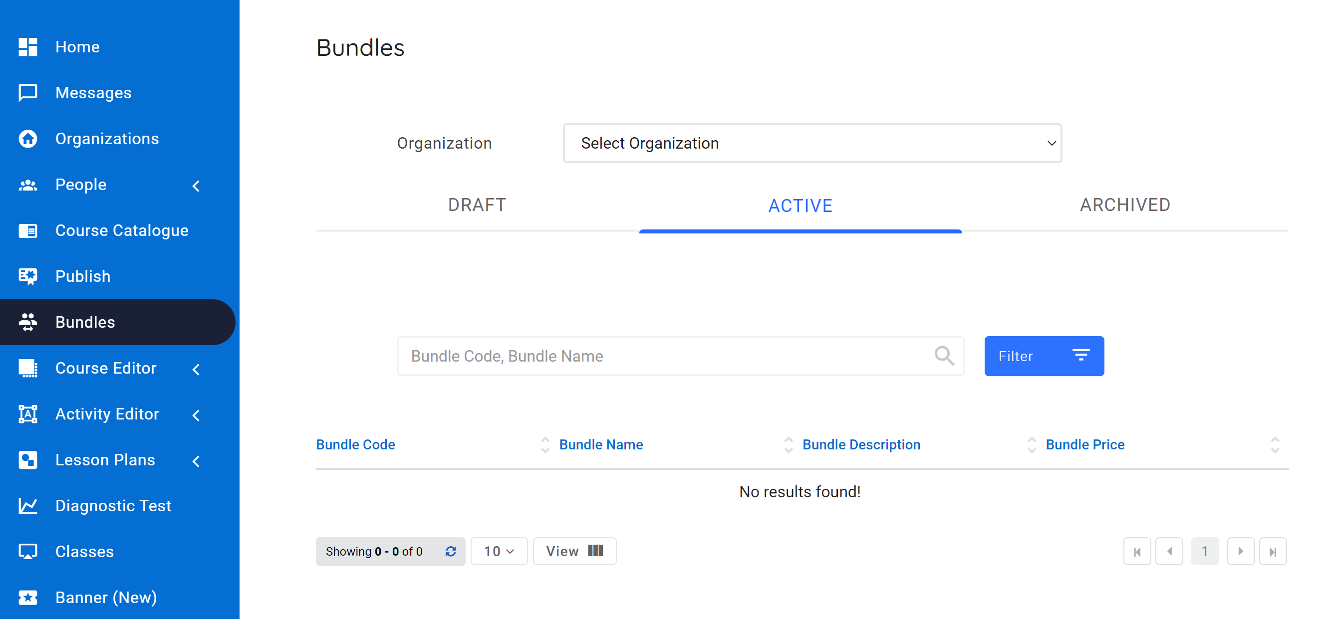 Bundles Overview - Admin