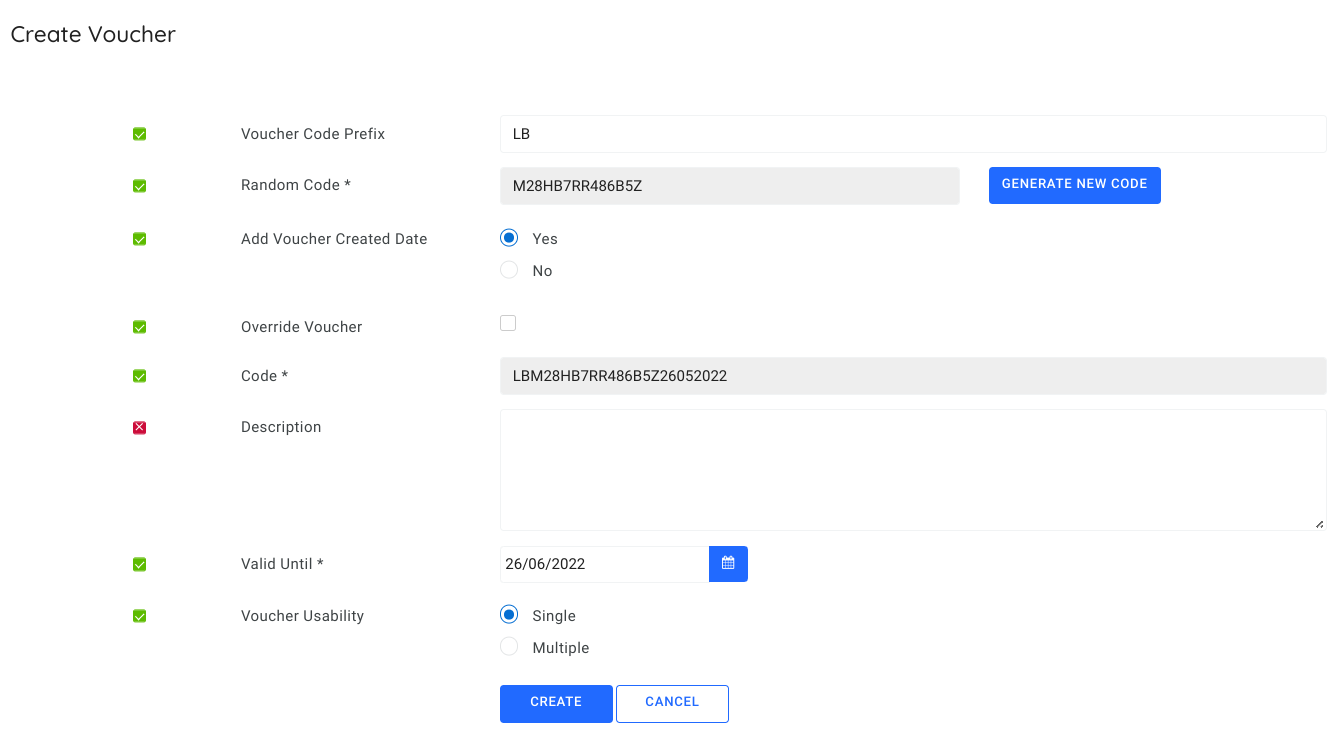 Manage Vouchers in Bundles - Admin/marketing
