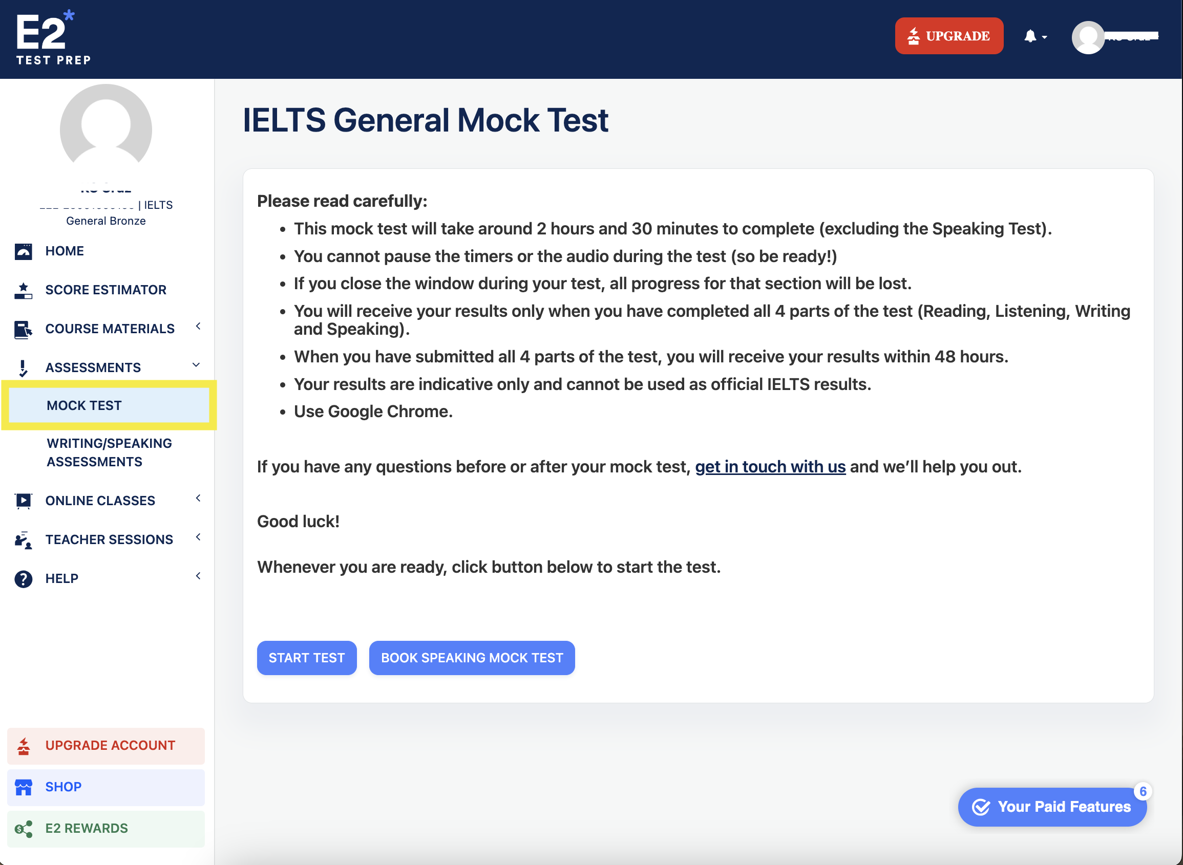 How to take the IELTS Mock Test