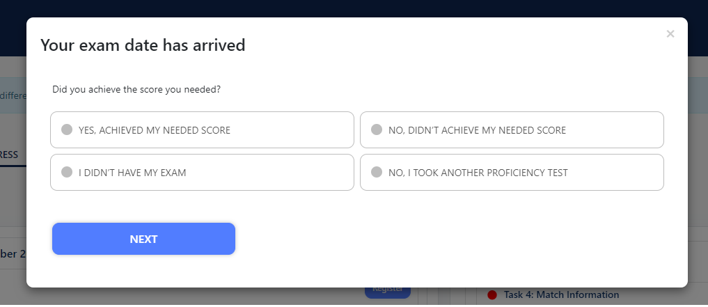 How do I change the exam date on my calendar?